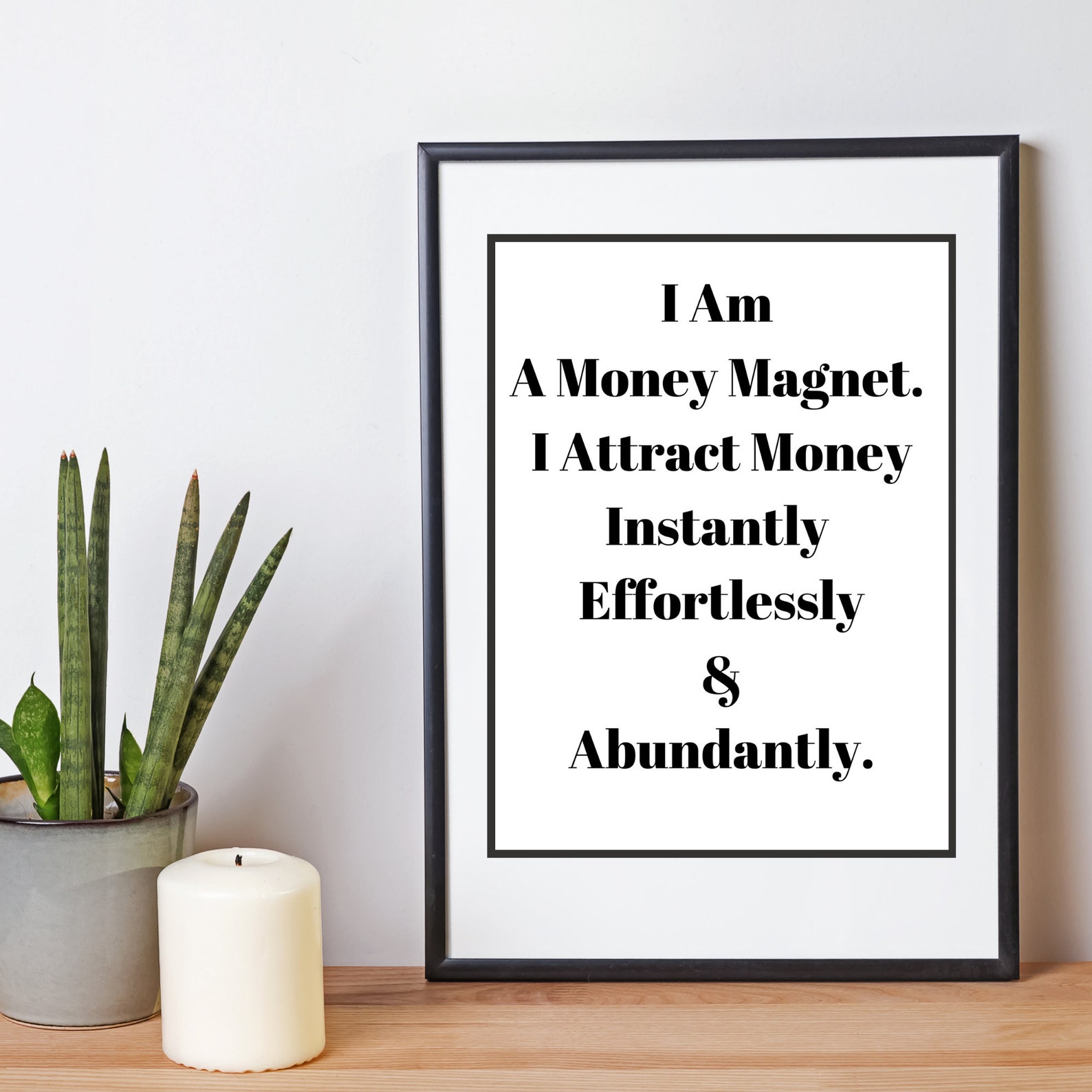 Money Affirmation | Printable Wall Quote | Daily Reminder ...