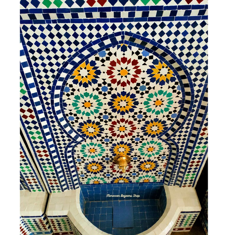 Transform Your Garden: Moroccan Water Fountain With Mosaic Charm ...
