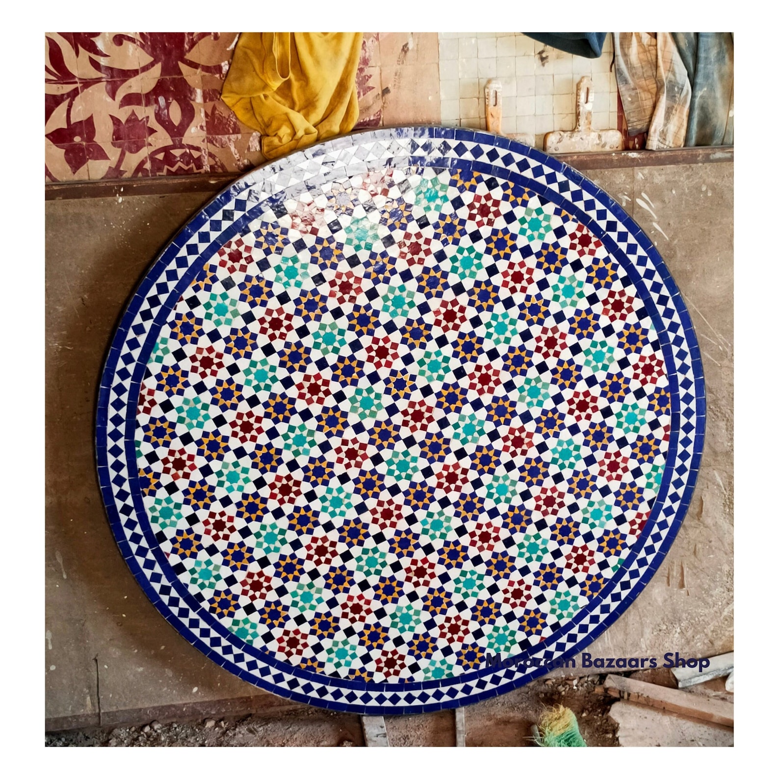 Handmade Moroccan Mosaic Table: Outdoor Patio Decor - Etsy