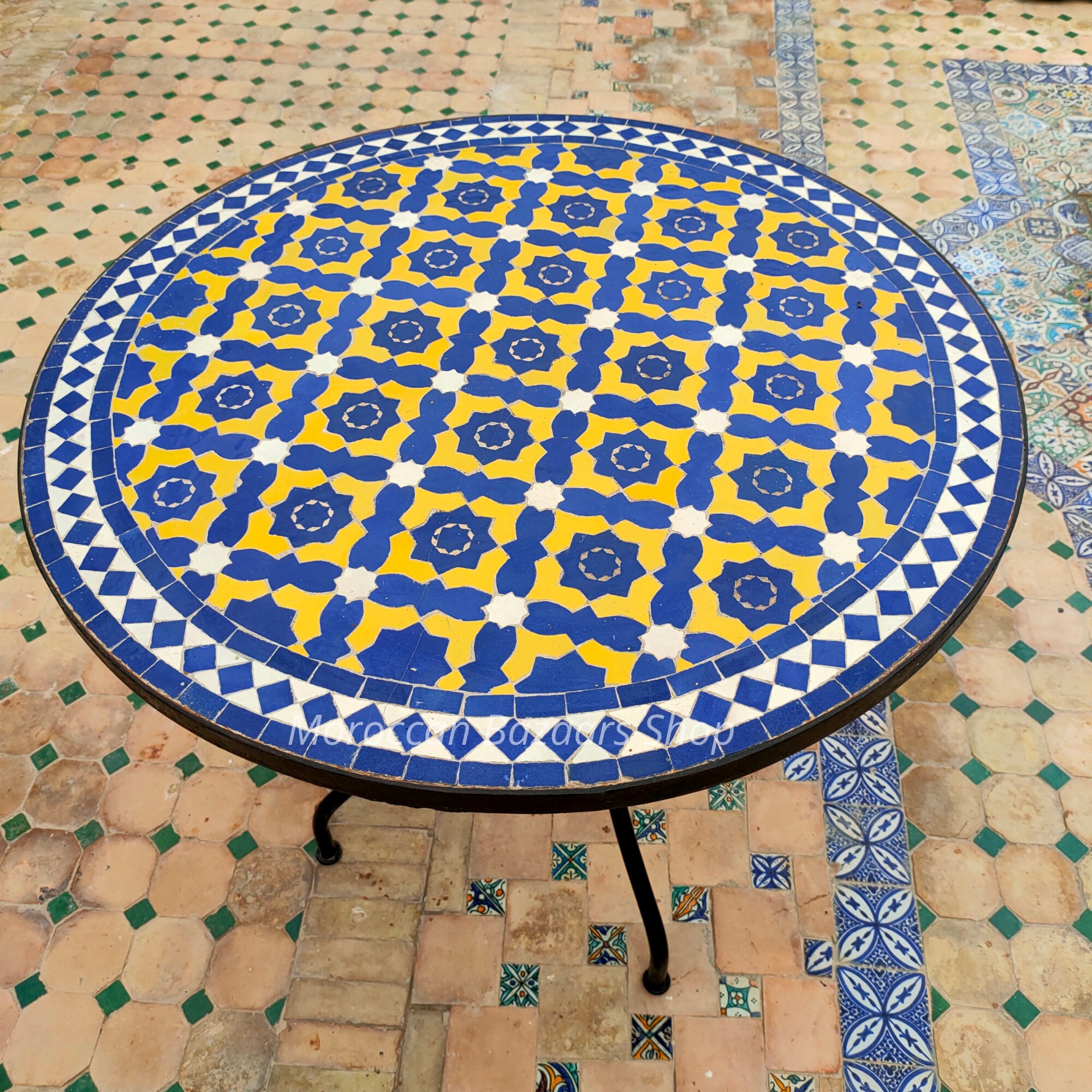 Moroccan Mosaic Table Moroccan Tiles Table Round Table - Etsy