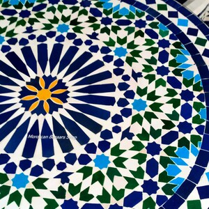 Handmade Moroccan Mosaic Tile Table: Round Patio Coffee Table - Etsy