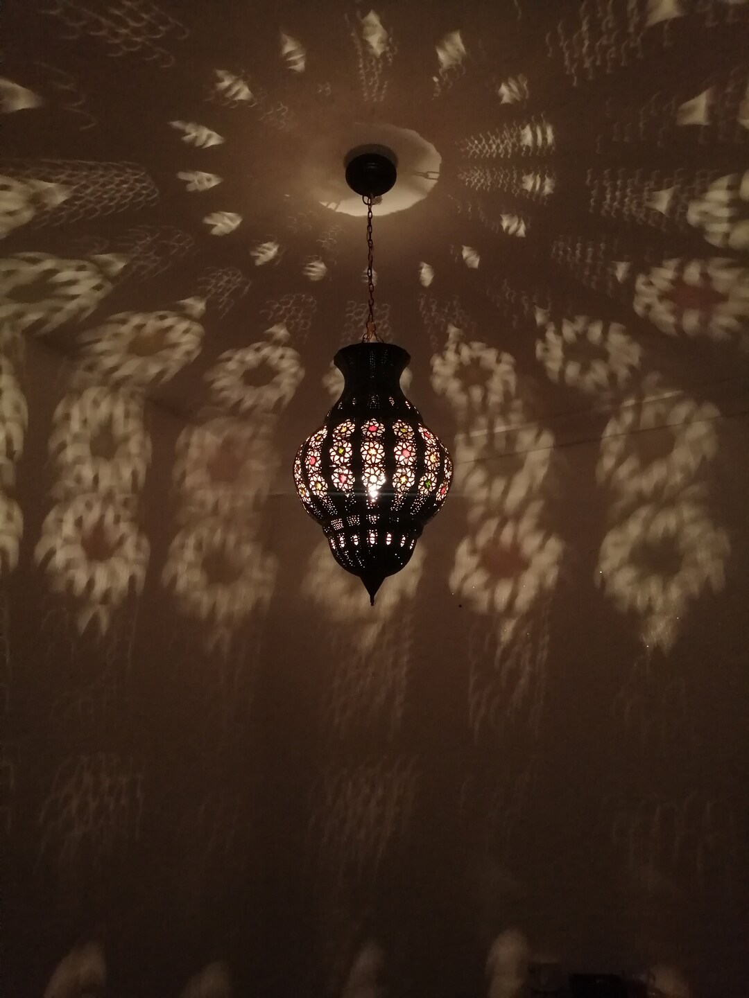 Handmade Moroccan Pendant Light: Arabic Metal Ceiling Lamp - Etsy