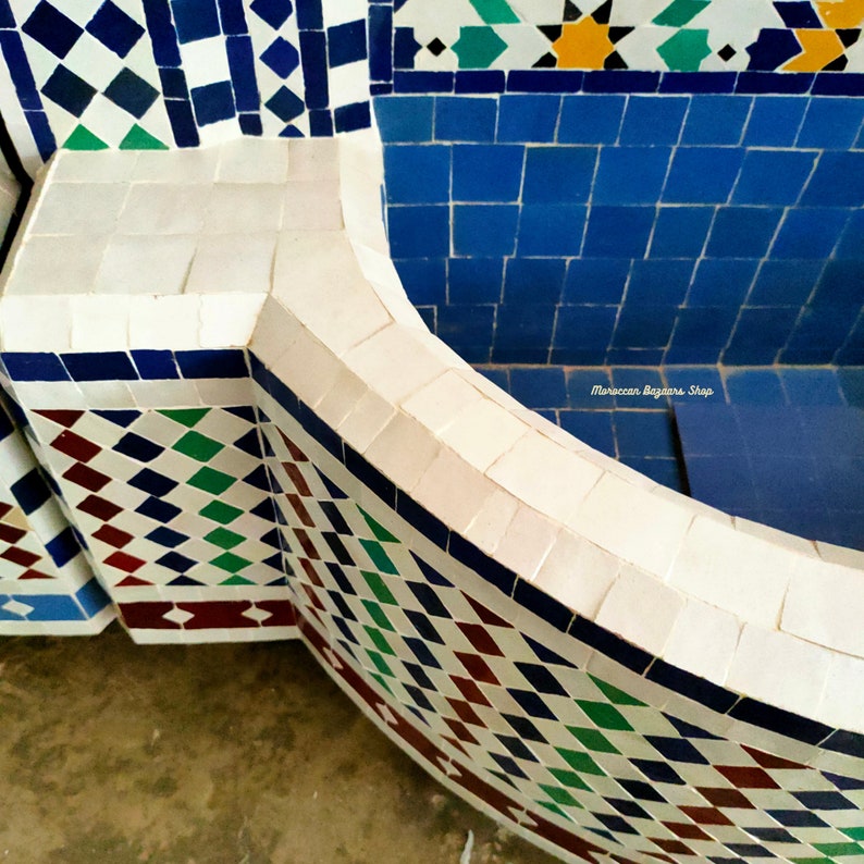 Transform Your Garden: Moroccan Water Fountain With Mosaic Charm ...