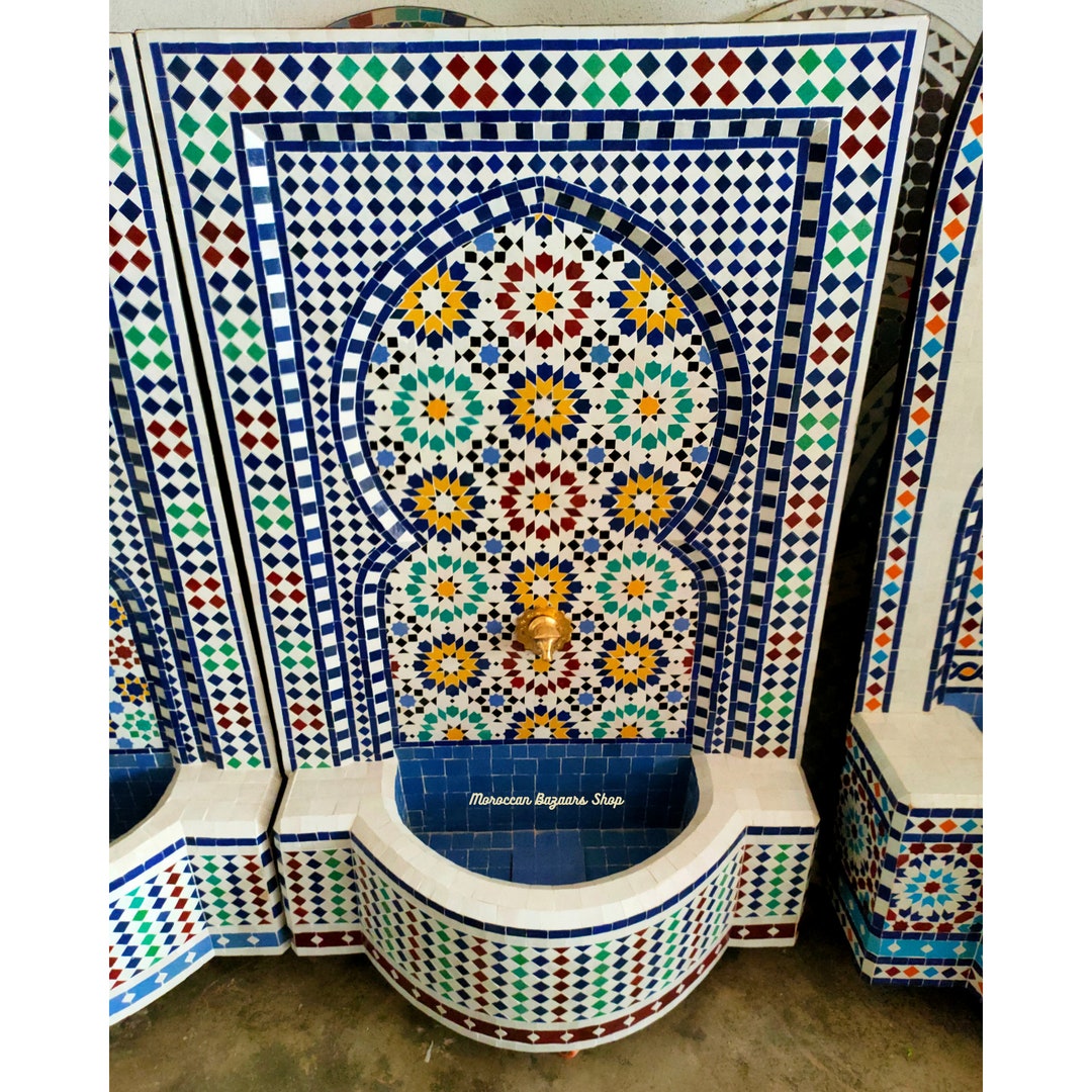 Transform Your Garden: Moroccan Water Fountain With Mosaic Charm ...