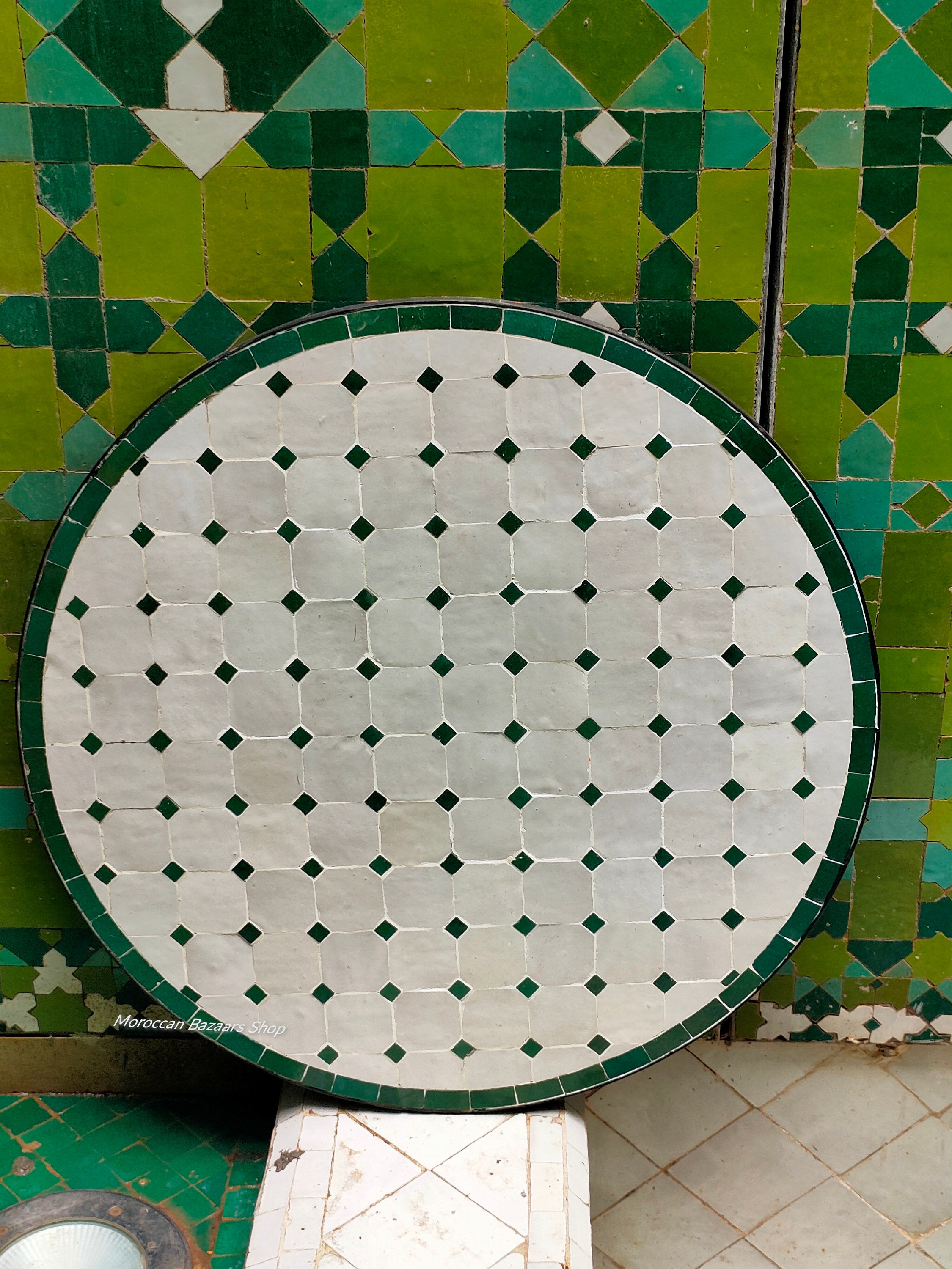 Moroccan Mosaic Table, Outdoor Round Table, Outdoor Dinning Table ...