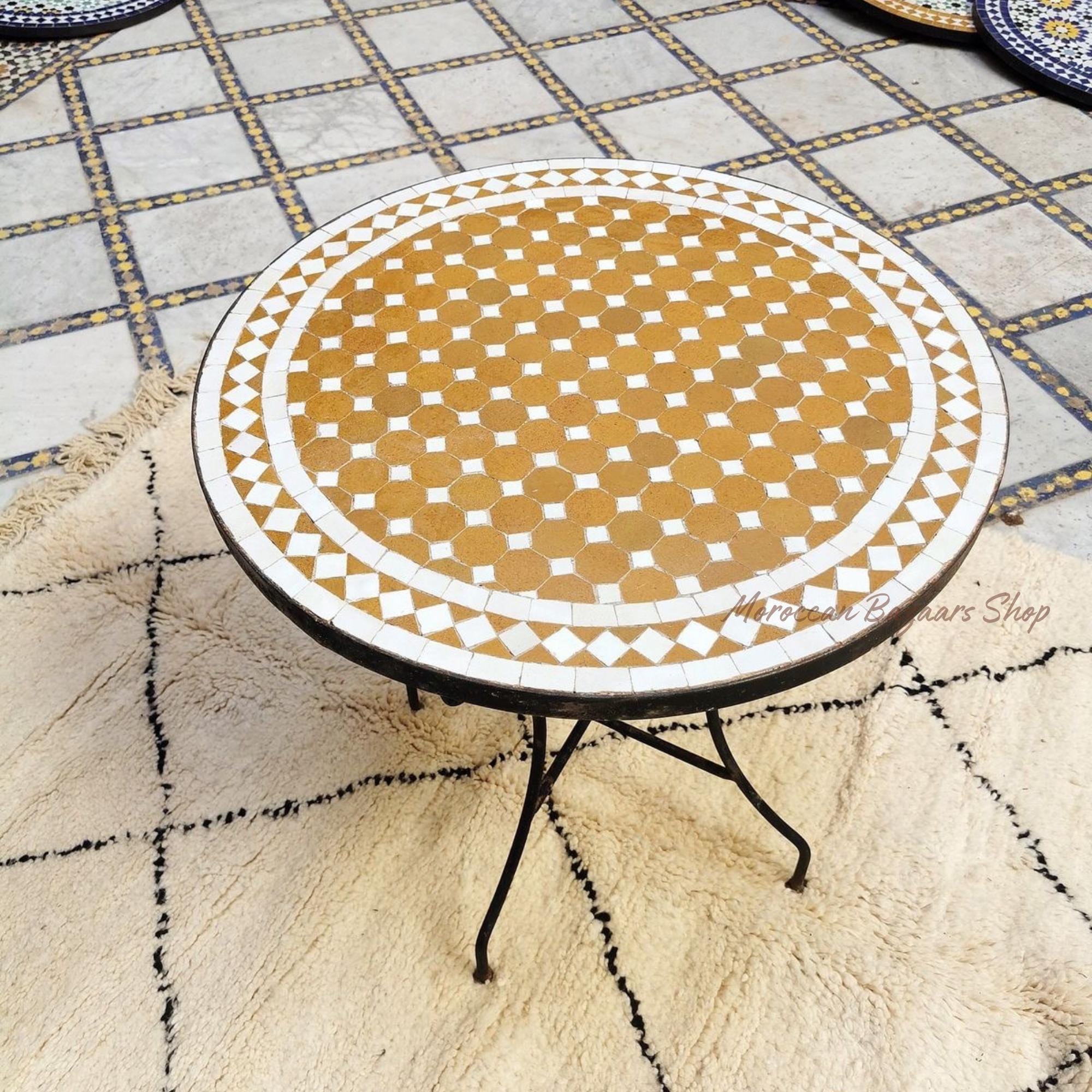 Handmade Moroccan Mosaic Table: Outdoor Patio Garden Table - Etsy