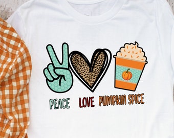 Sublimation & Htv Transfers Peace Love Pumpkins - Etsy