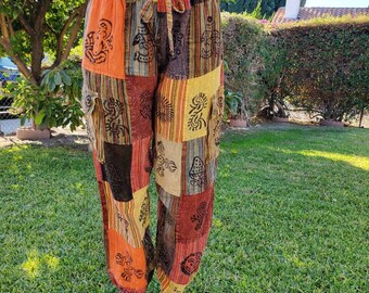 Bohemian Patchwork Pants - Etsy