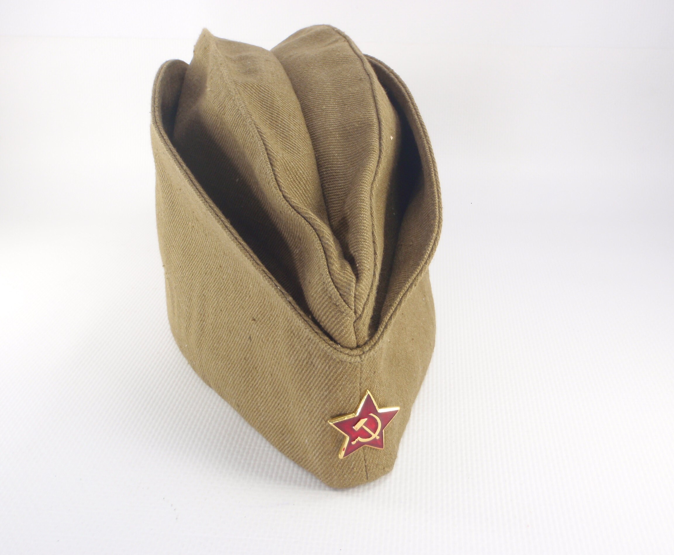 Set of 4 New PILOTKA Vintage USSR Headwear Forage-cap Side Uniform Red ...