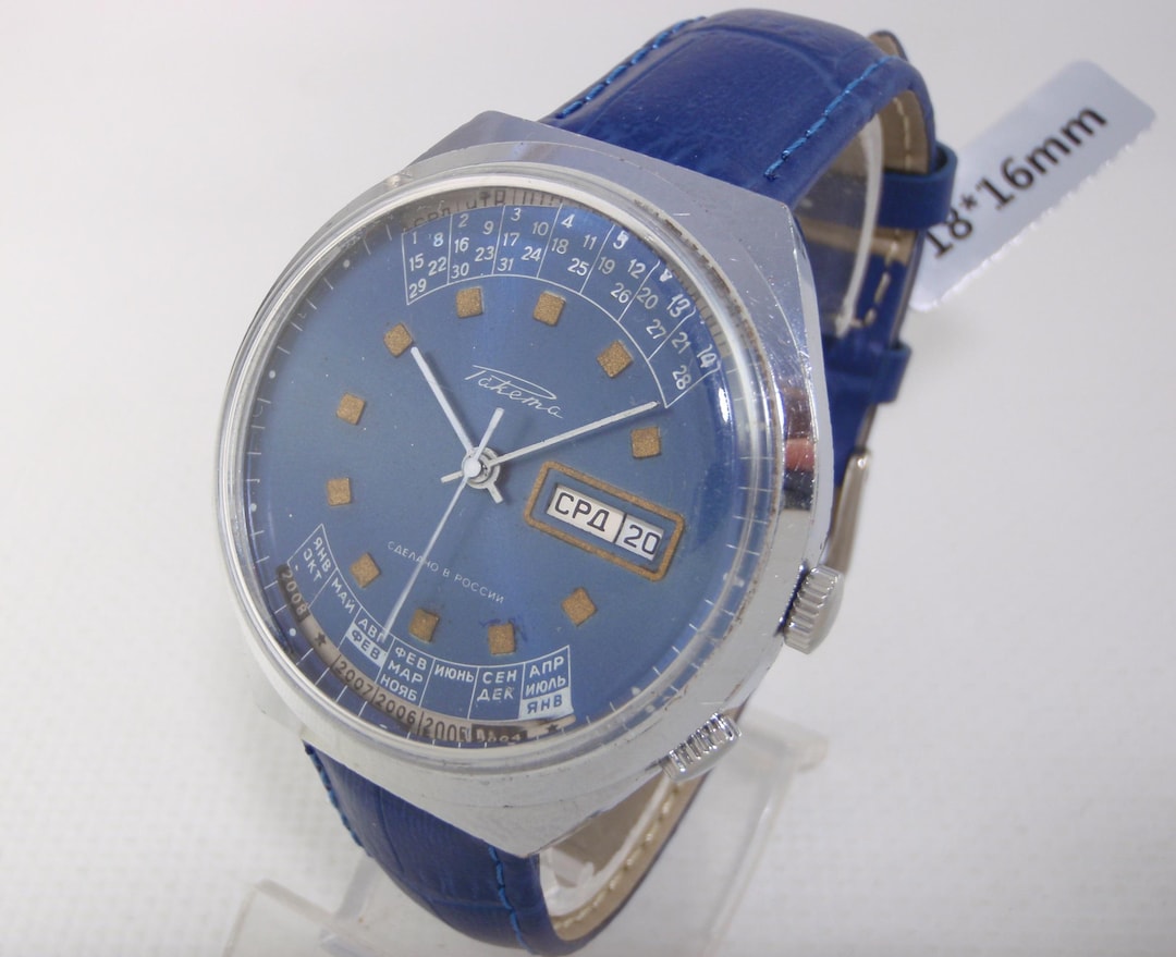RAKETA COLLEGE Multi Year Calendar USSR Vintage Watch Mechanical Day Date Indicator 2628H - Etsy