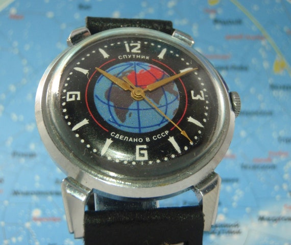 1960s USSR SPUTNIK Satellite KIROVSKIE Crab Watch 1MC… - Gem