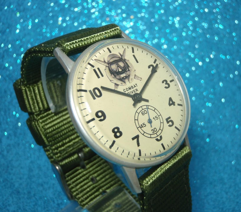 RAKETA Vintage 2603 Combat Diver USSR Soviet Mechanical Watch Serviced ...