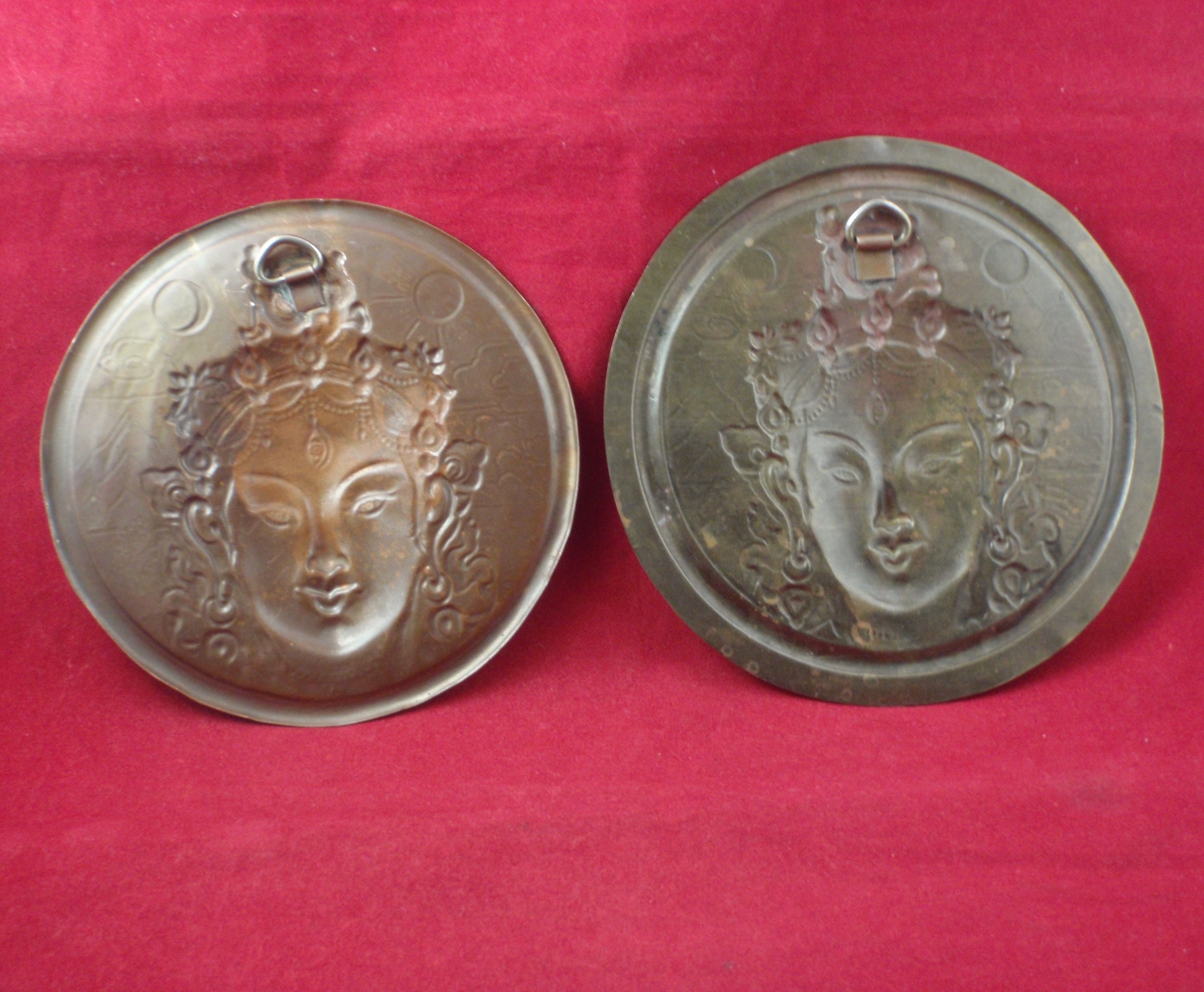 Two Vintage Brass Embossing Wall Panels God Shiva Handmade Art Deco - Etsy