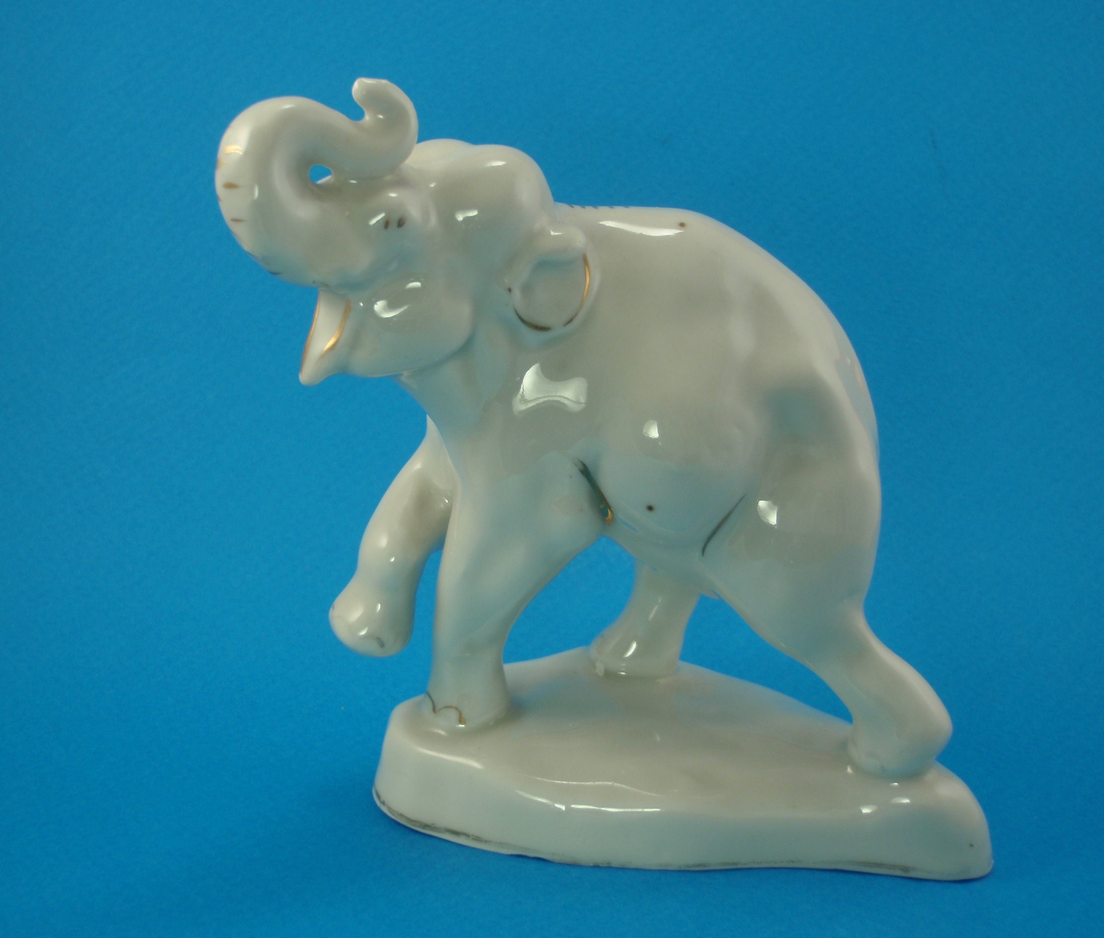 Vintage USSR Porcelain Ceramics Figurine Statuette Elephant - Etsy
