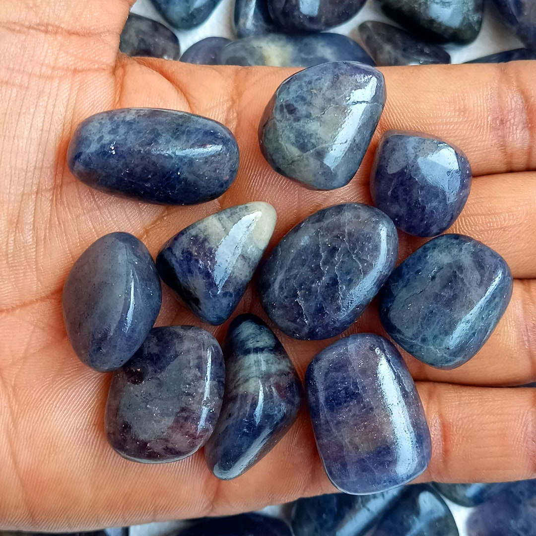 Iolite Tumble Stone, Iolite Tumbled Stone, Natural Iolite Healing ...