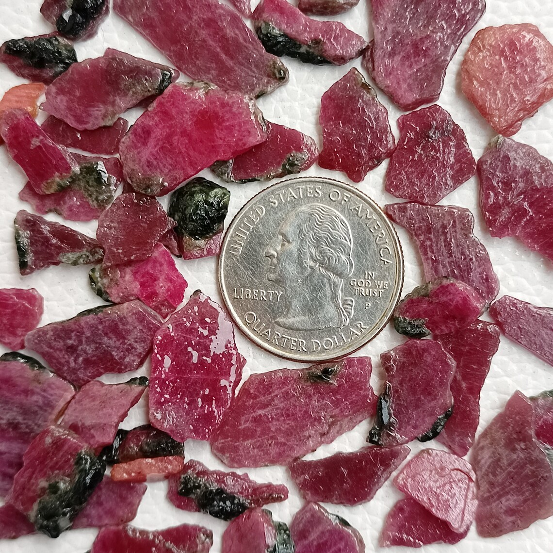 Ruby Slice Chips Natural Ruby Chips Slab Pink Ruby Crystal | Etsy