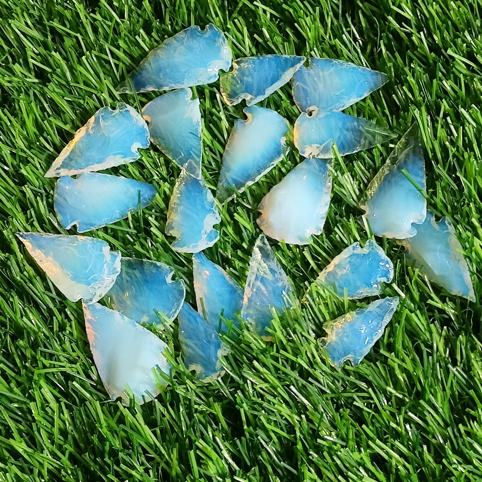 Opalite Arrowhead Opalite Crescent Arrow Head White Spear - Etsy