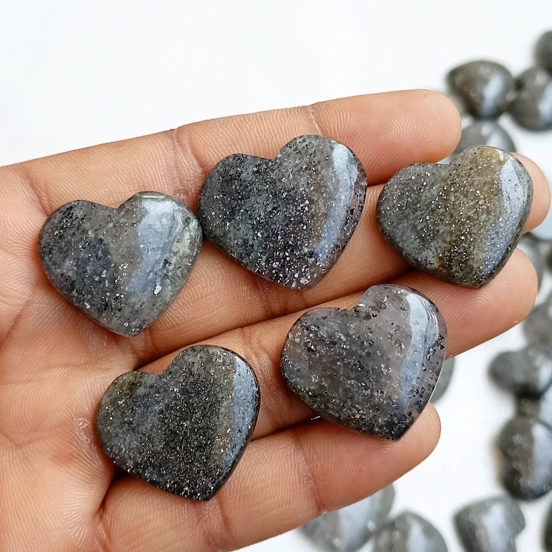 Black Sunstone Heart, Sunstone Crystal Heart, Wholesale Lot Sunstone ...