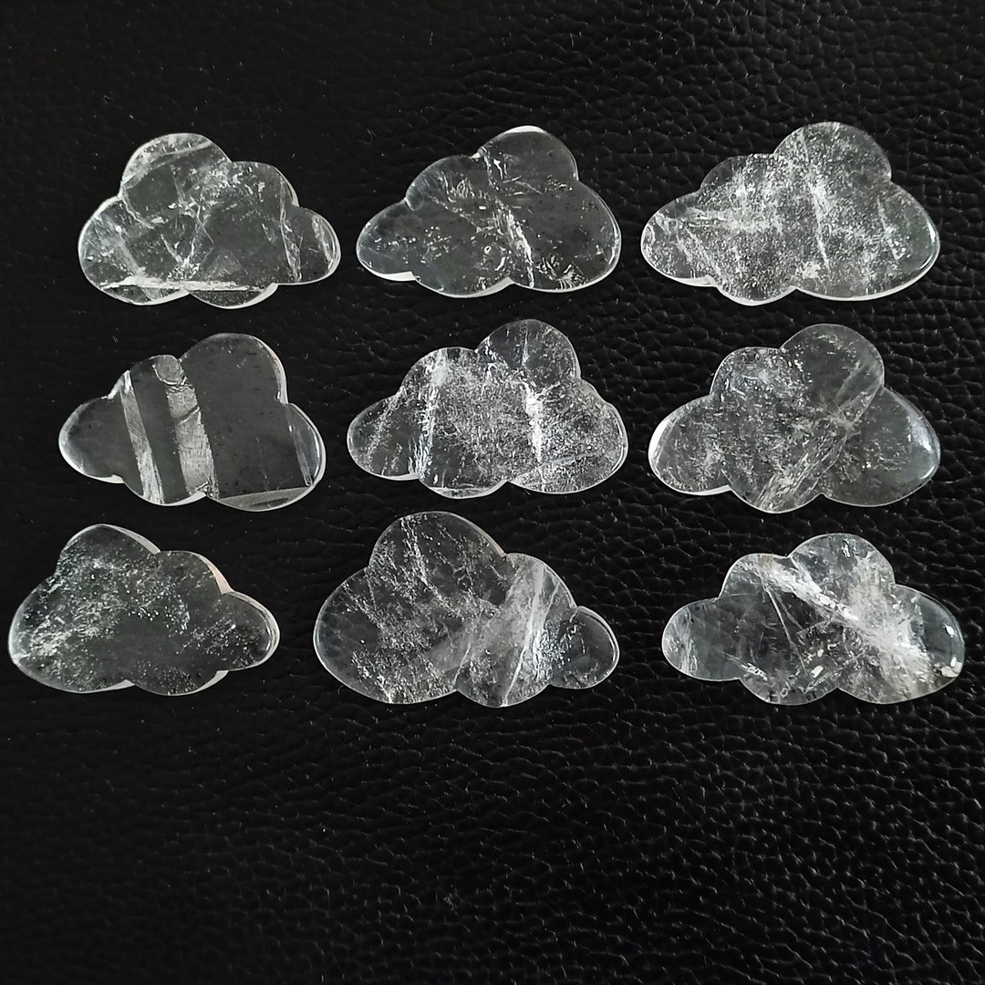 Crystal Quartz Cloud, Clear Quartz Cloud Cabochon, Gemstone Clouds ...