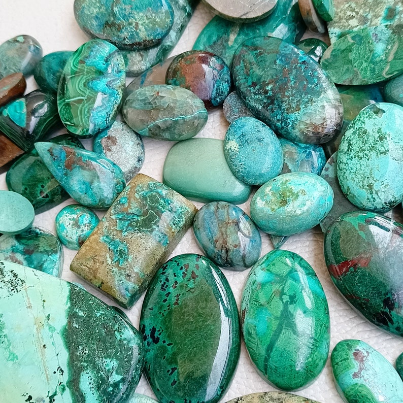 Azurite Cabochon, Natural Azurite Malachite Stone, Wholesale Lot ...