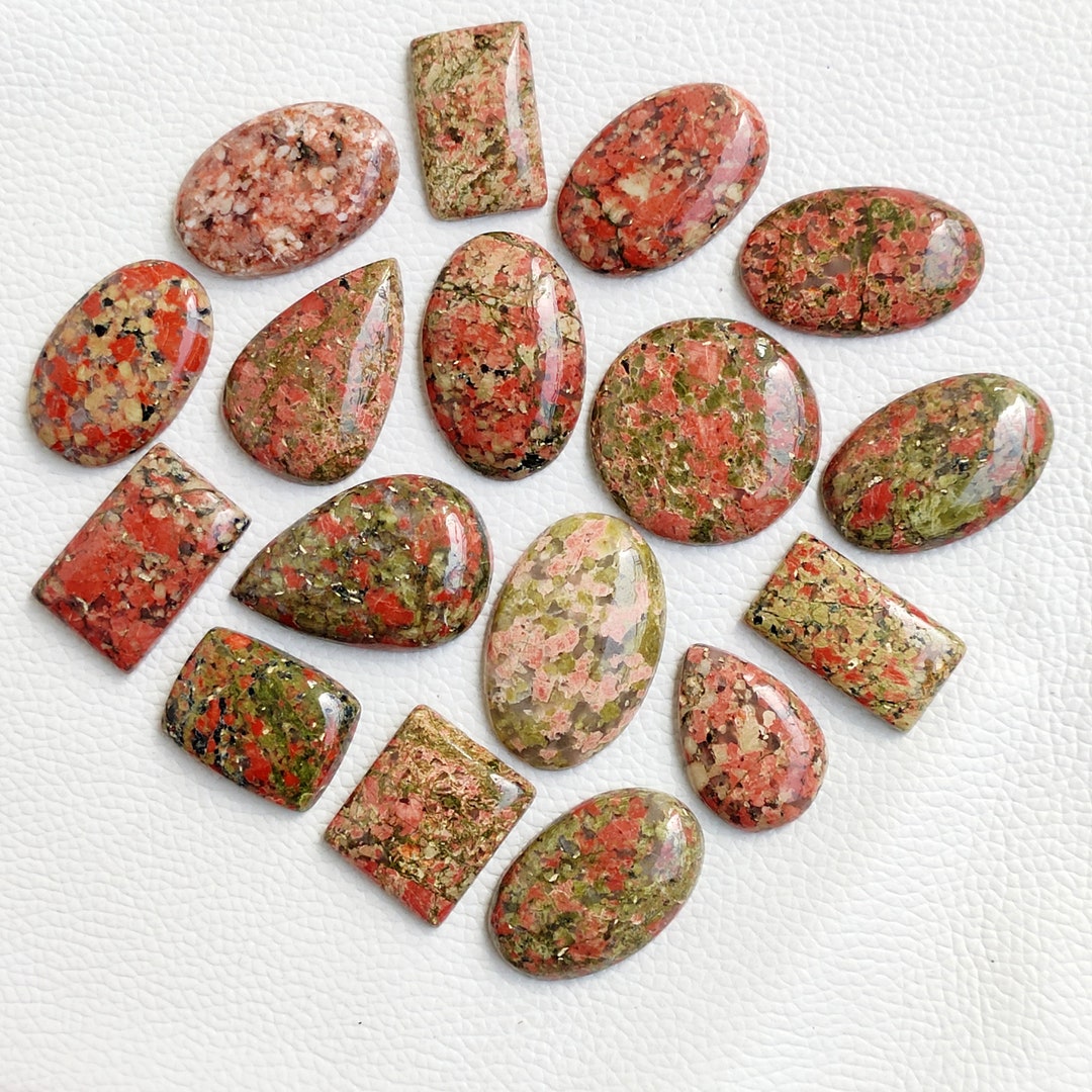 Unakite Jasper Cabochon, Unakite Jasper Gemstone, Wholesale Lot Unakite ...