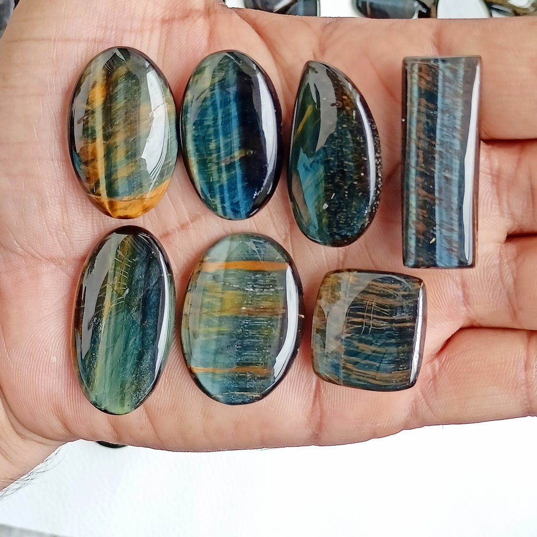 Blue Tiger Eye Stone, Natural Tiger Eye Cabochon, Wholesale Lot Blue ...