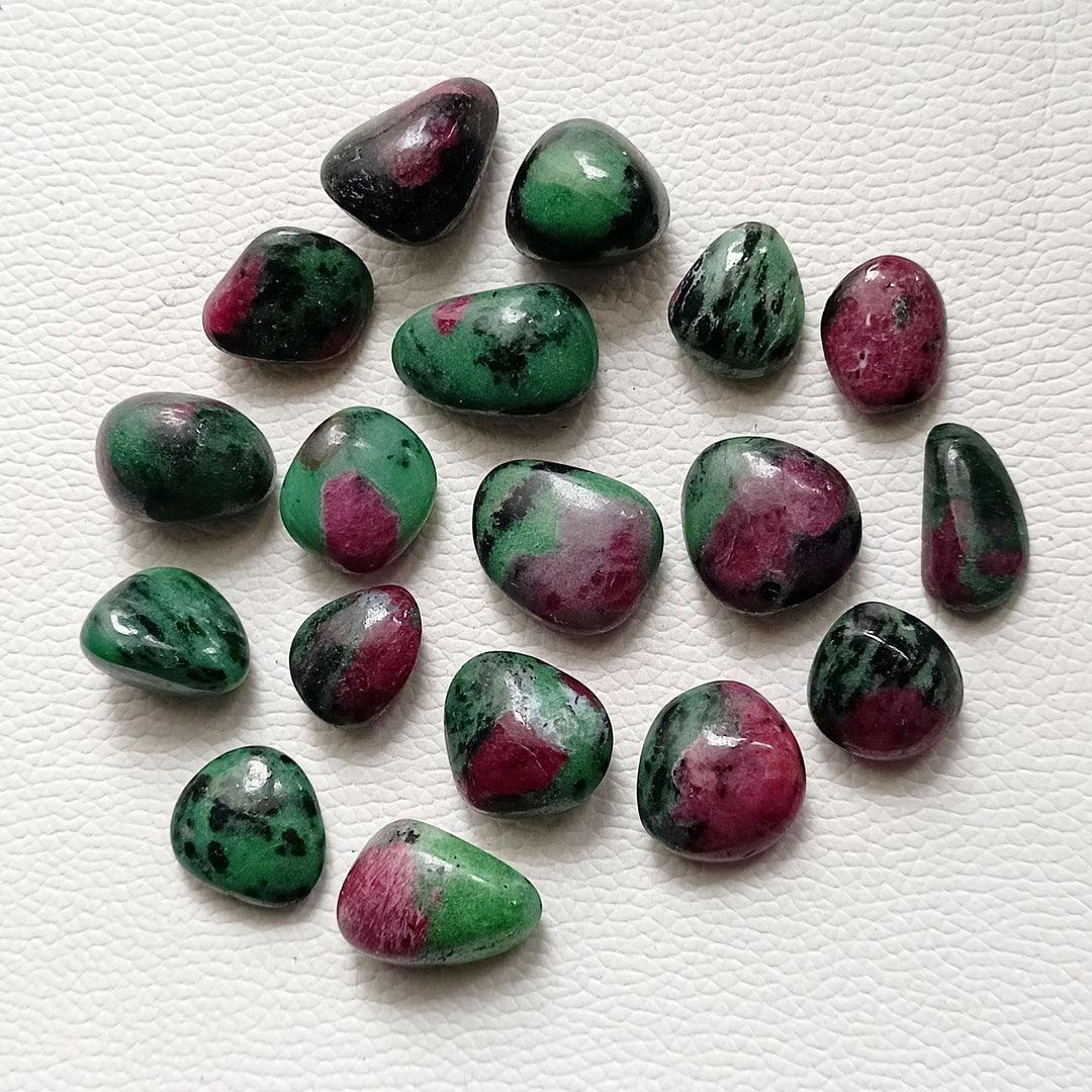 Ruby Zoisite Tumble Stone, Peruvian Tumbled Stone, Natural Ruby Zoisite ...