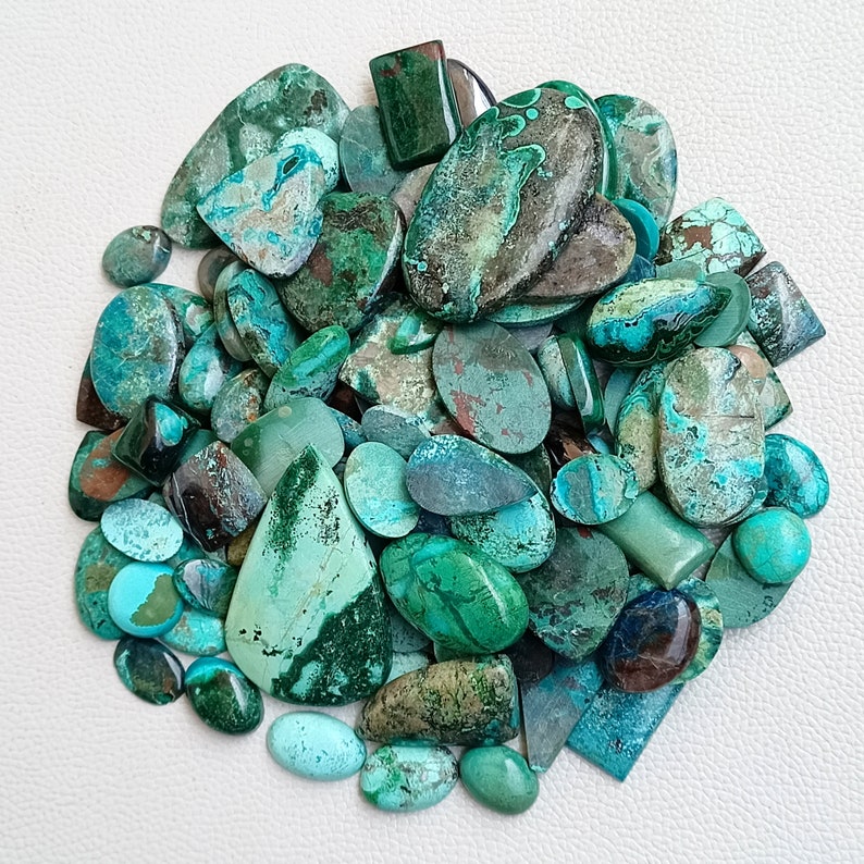 Azurite Cabochon, Natural Azurite Malachite Stone, Wholesale Lot ...