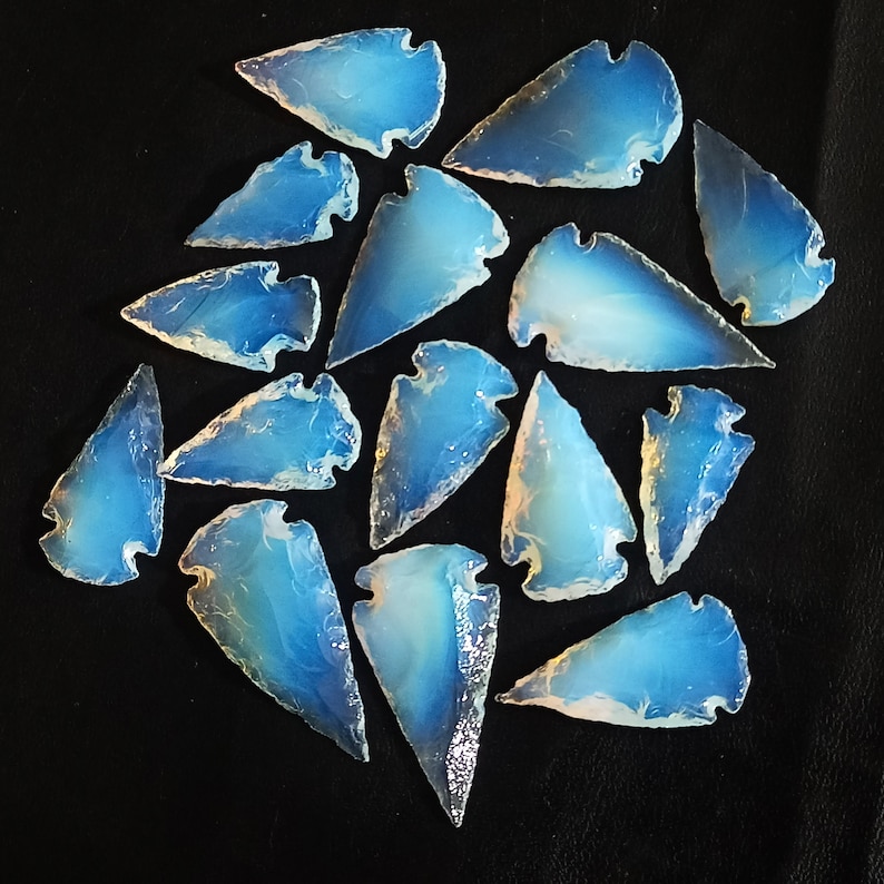 Opalite Arrowhead Opalite Crescent Arrow Head White Spear - Etsy