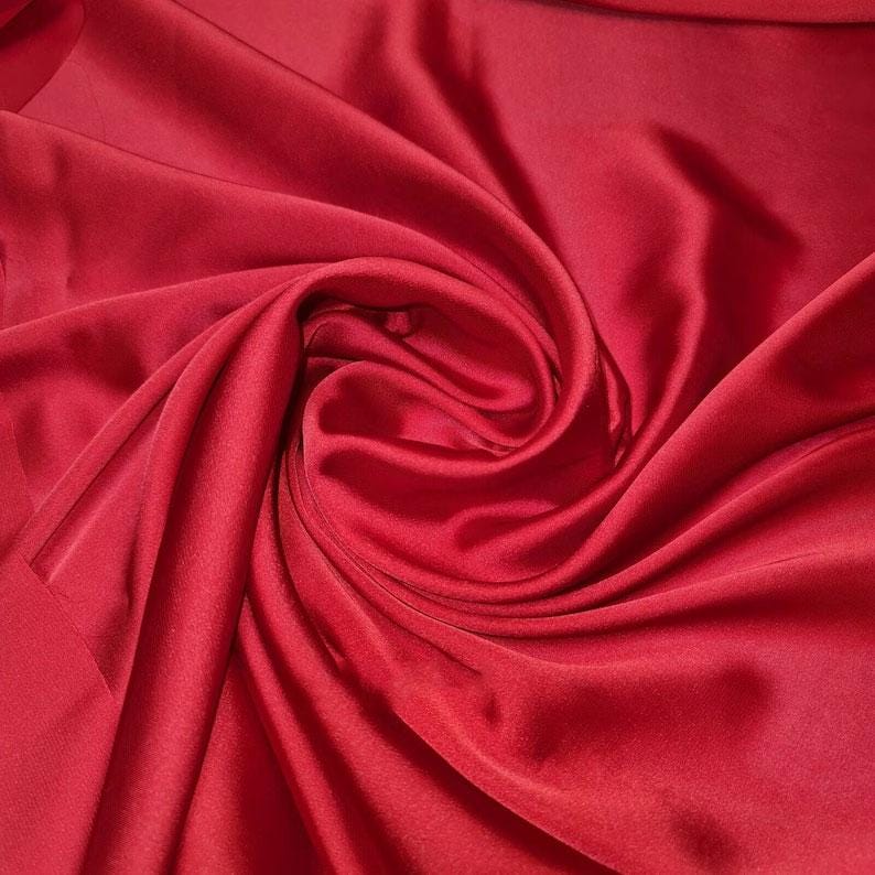 20 Colors Silk Satin Fabric, Luxury Silk Satin Fabric by the Yard ...