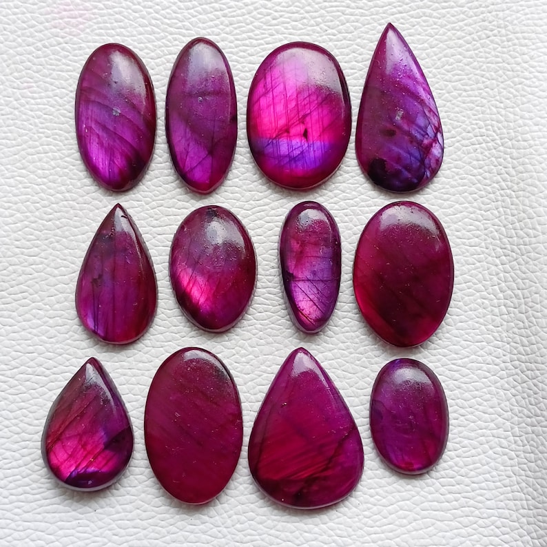 Purple LABRADORITE Dyed CABOCHON Wholesale Purple Dyed Labradorite ...