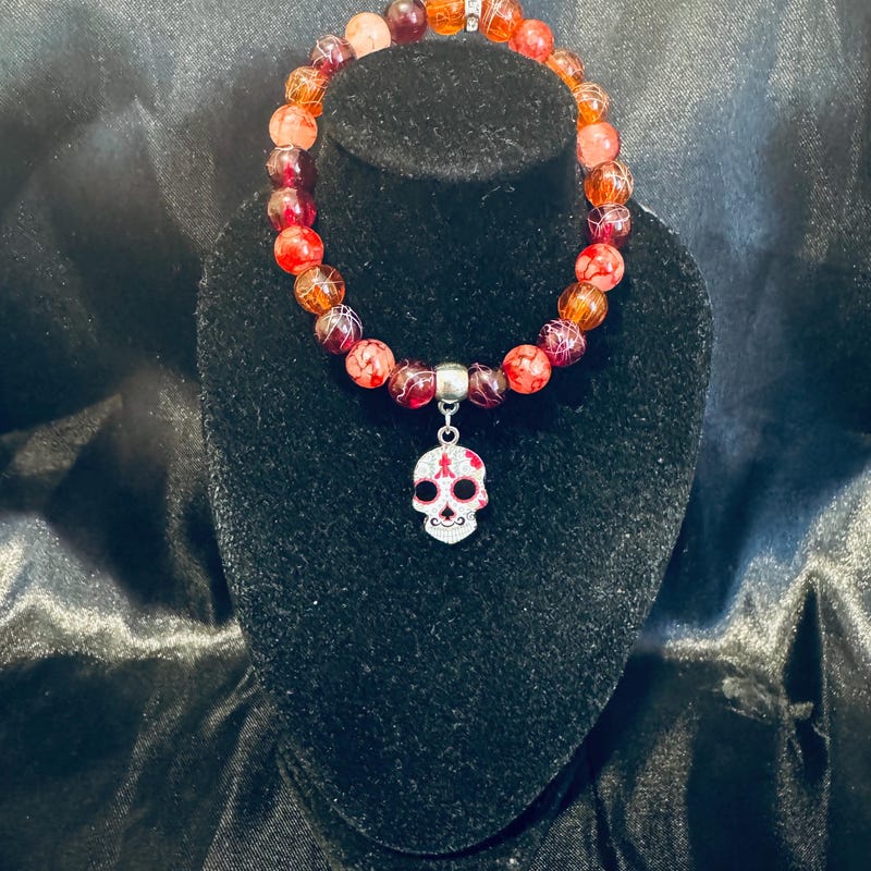 Sugar Skull Bracelet - Etsy