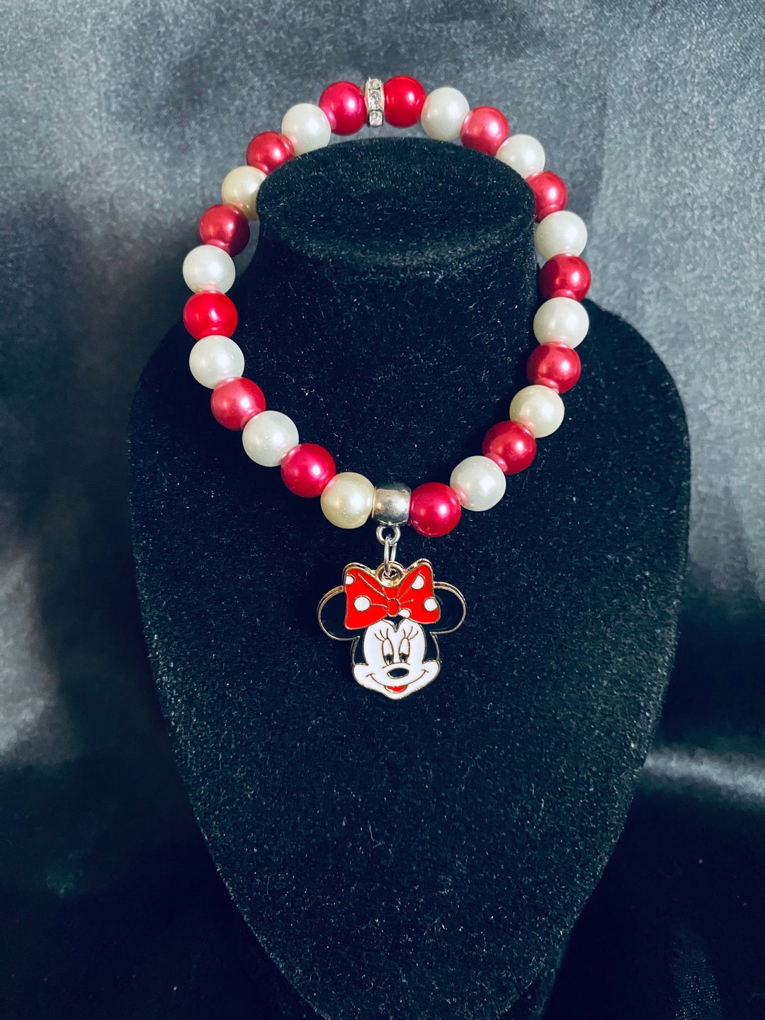 Minnie Mouse Charm Bracelet - Etsy