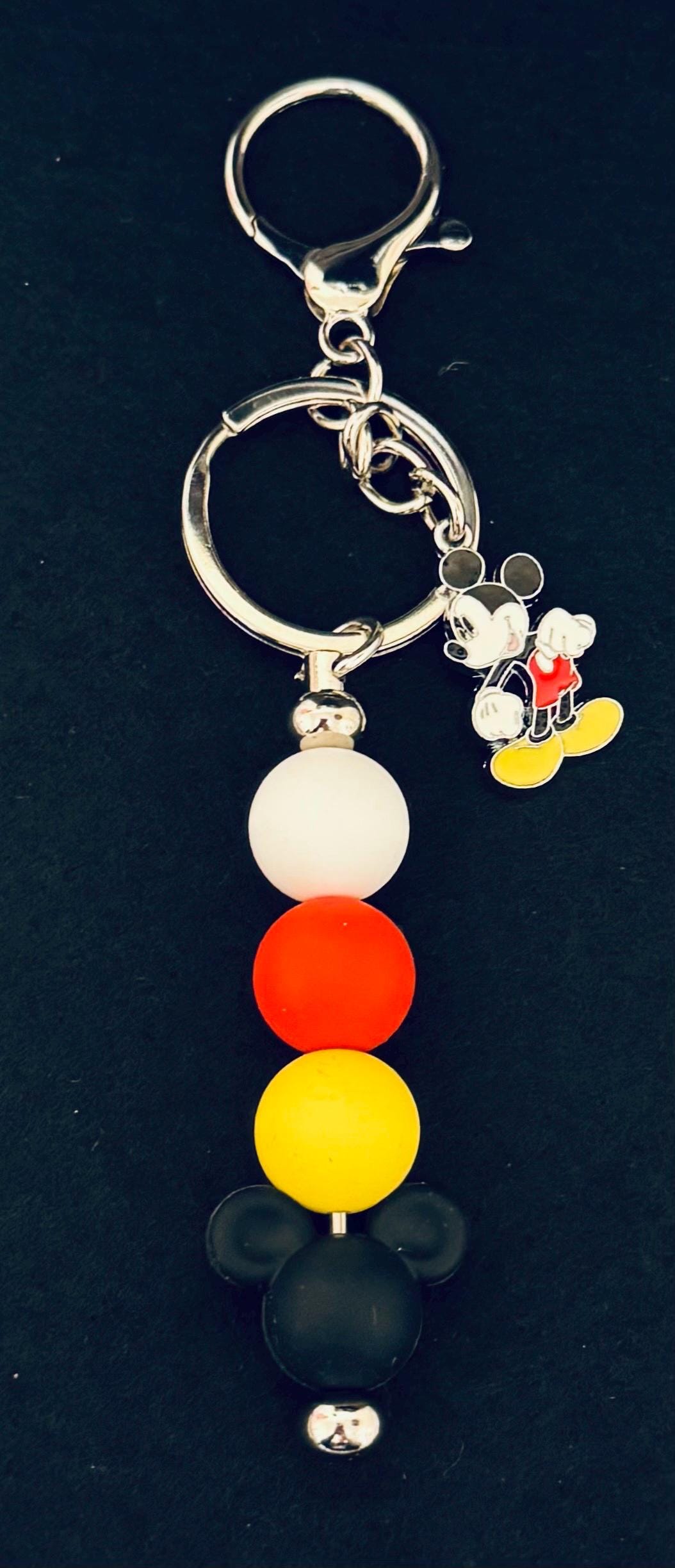 Colorful Mickey Mouse Charmed Silicone Keychain - Etsy