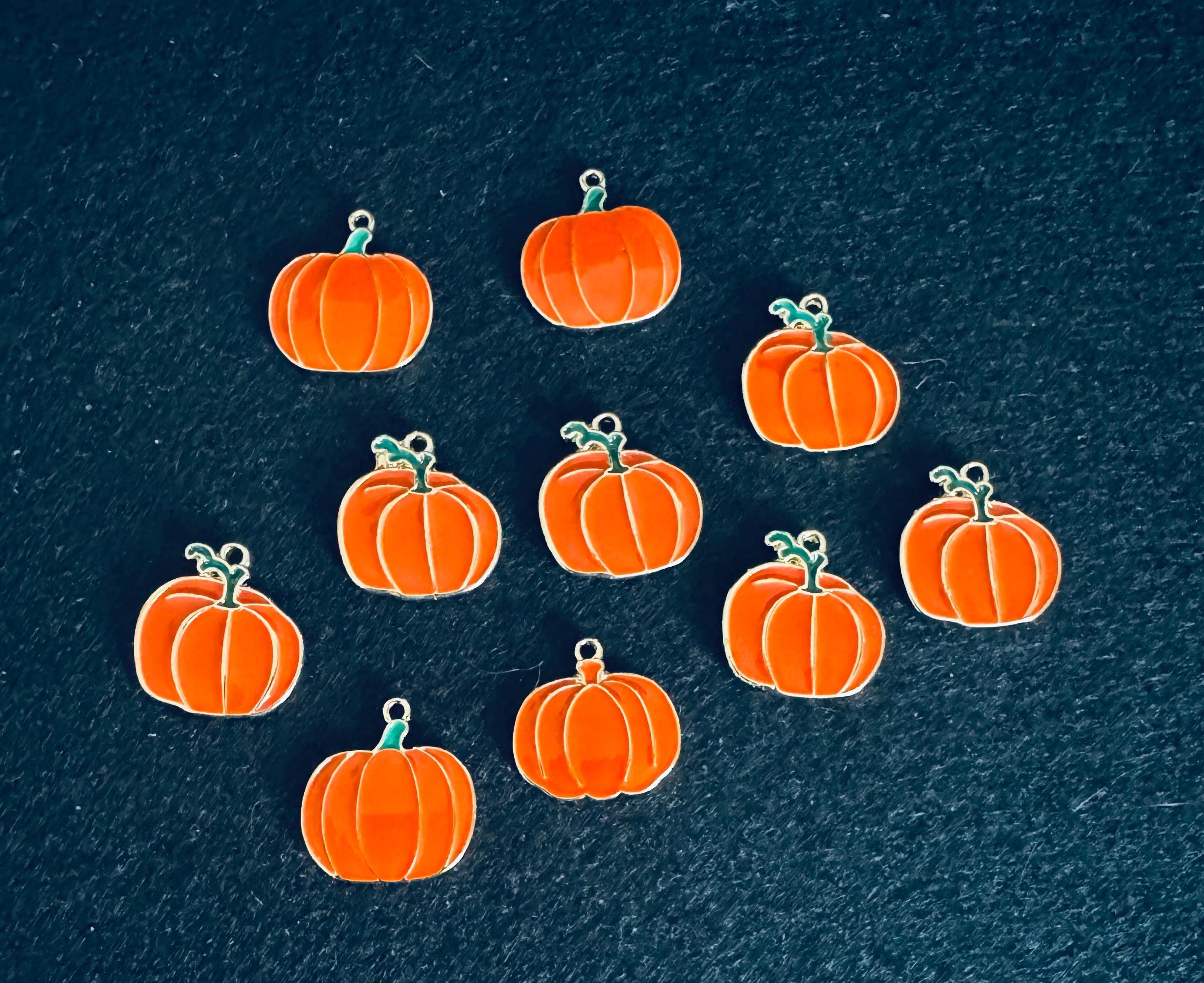 10 Piece Harvest Pumpkin Charms - Etsy