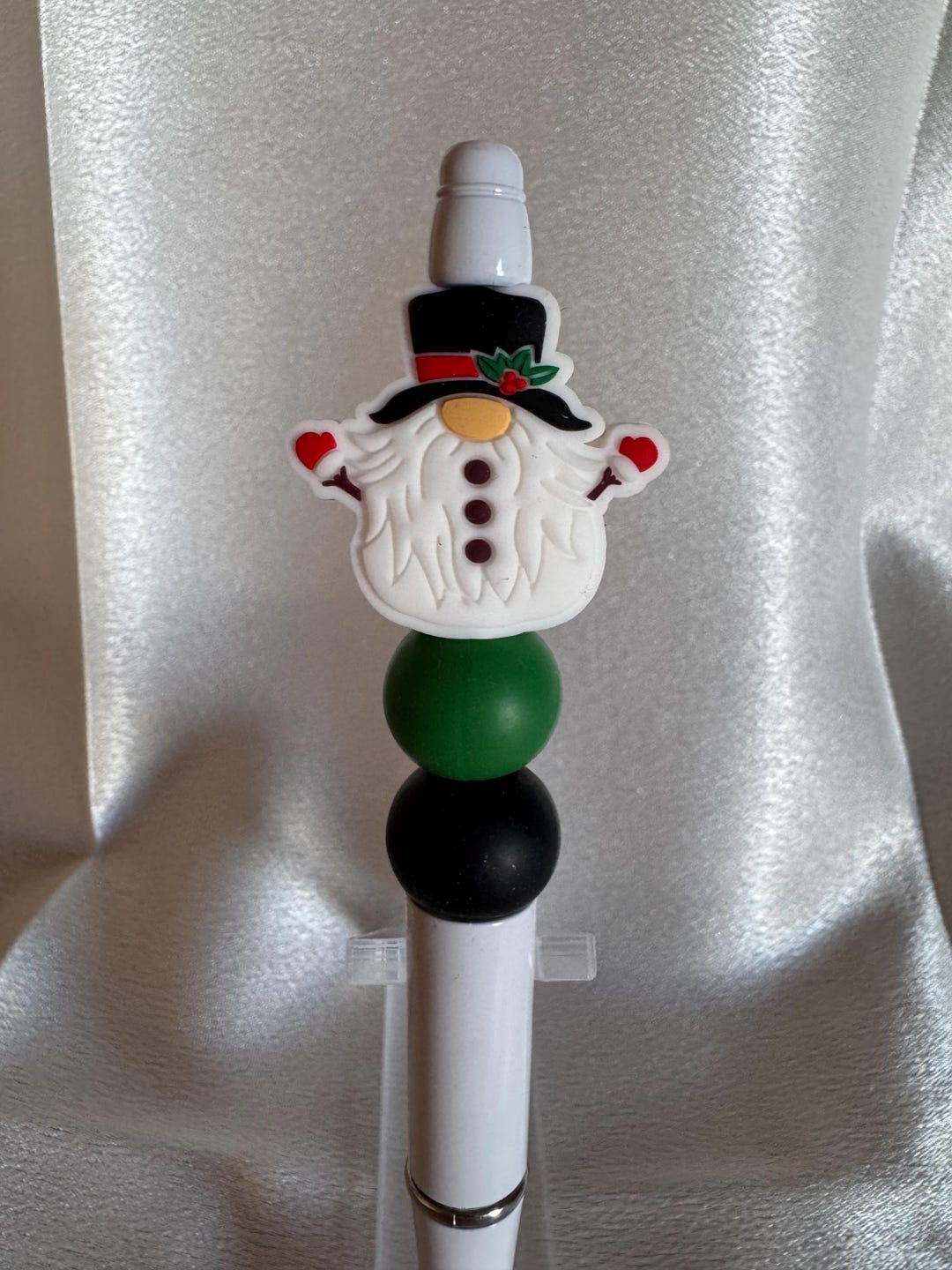 Snowman Silicone Beaded Writing Pen - Etsy