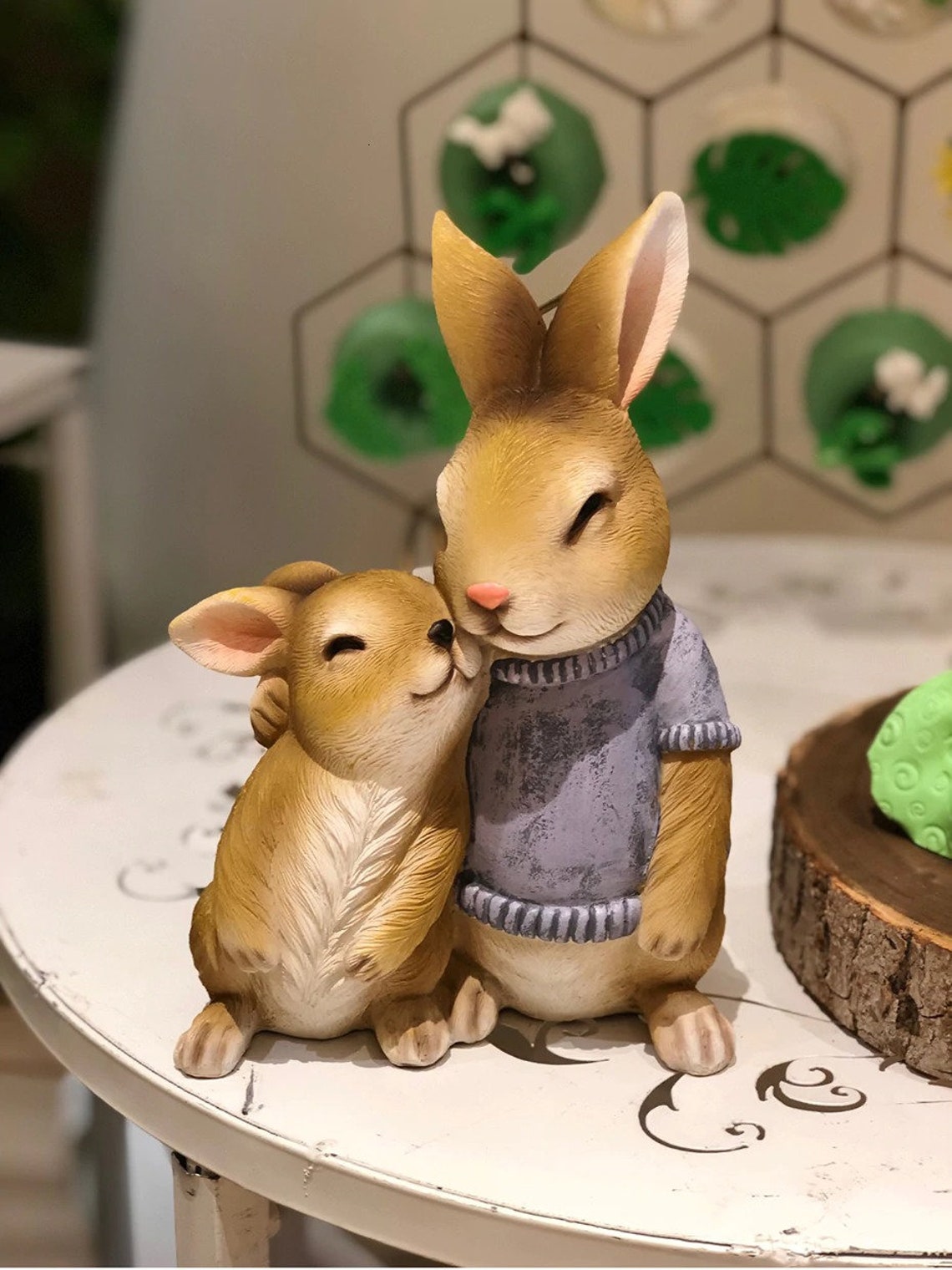 Rabbit Hare Bunny Resin Garden Sculpture Animal Statue - Etsy