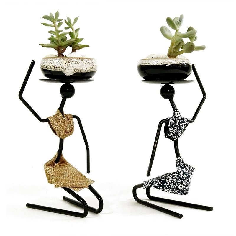 Outdoor & Gardening Small Vase Woman Body Succulent Planter Pots ...