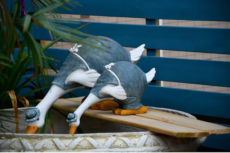 Duck Goose Birds Resin Garden Sculpture Animal Statue - Etsy