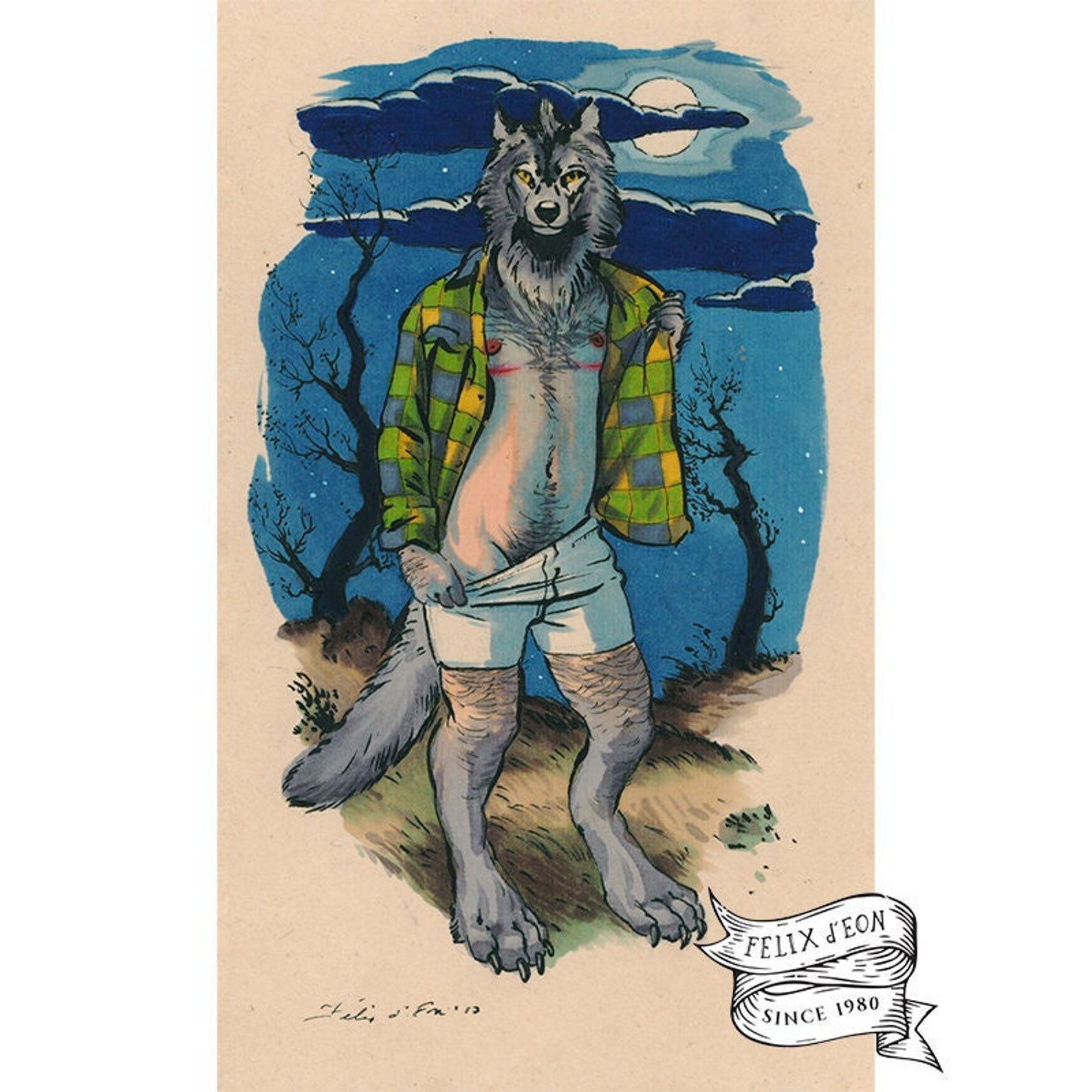 The Werewolf. Trans Trans Art Queer Werewolf Halloween - Etsy