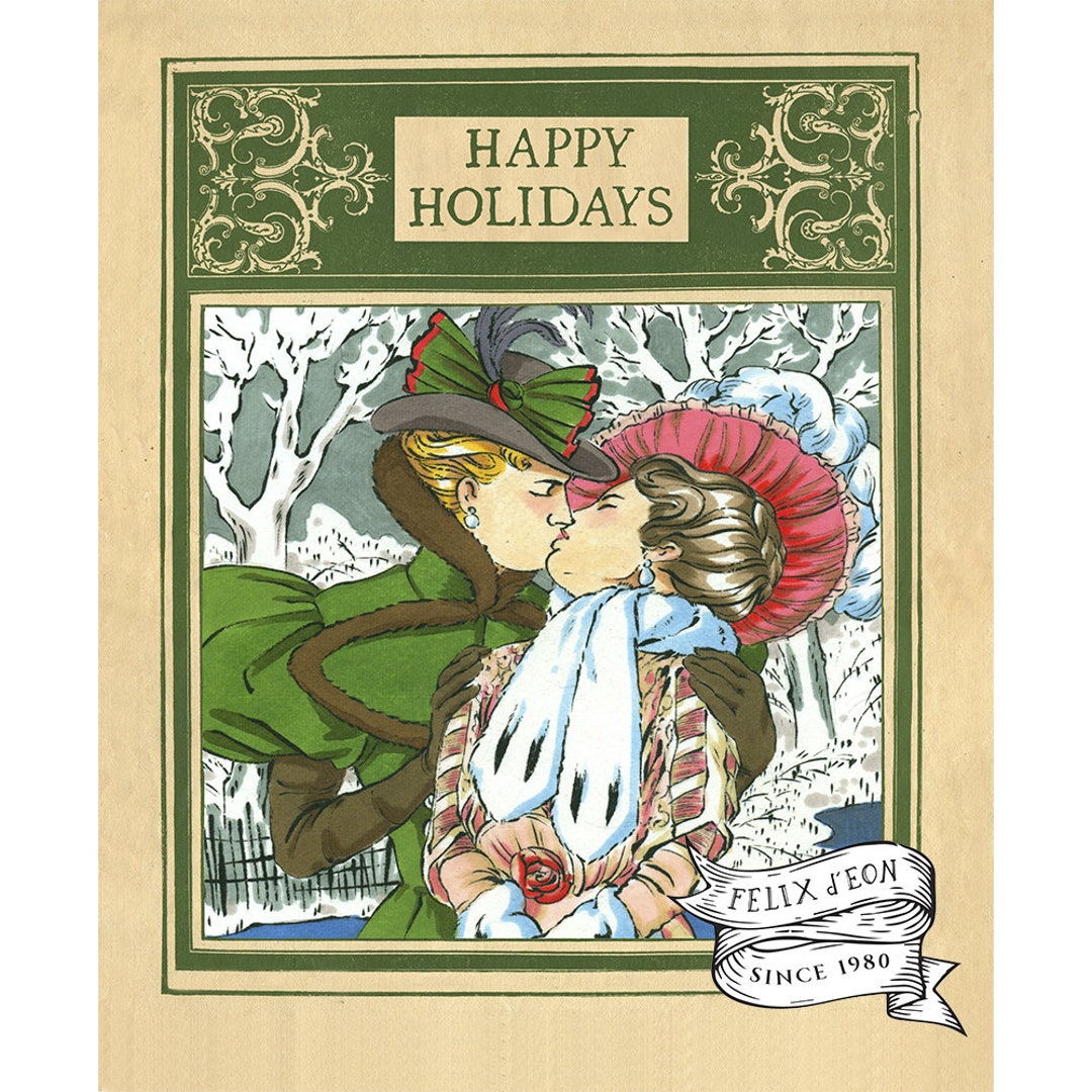 Happy Holidays 2. Lesbian, Christmas, Holiday, Queer, Gay Art, Gay ...