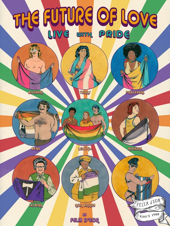 PRIDE 2018 Poster . Lesbian Gay Queer Lgbtq Vintage - Etsy