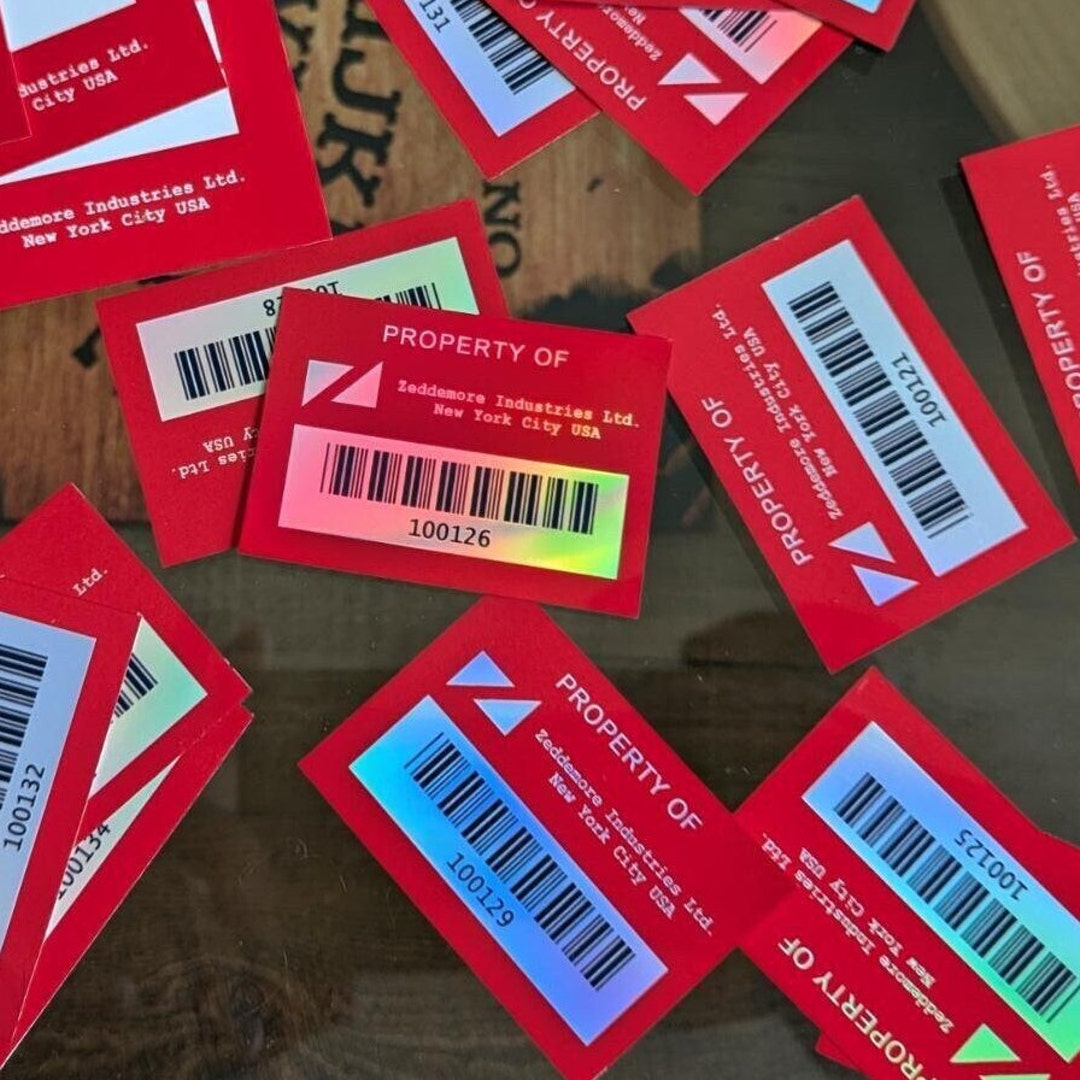 Ghostbusters Zeddemore Industries Asset Tag Vinyl Decal Stickers X2 ...