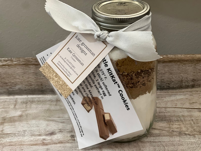 Kit Kat Mason Jar Cookies - Etsy