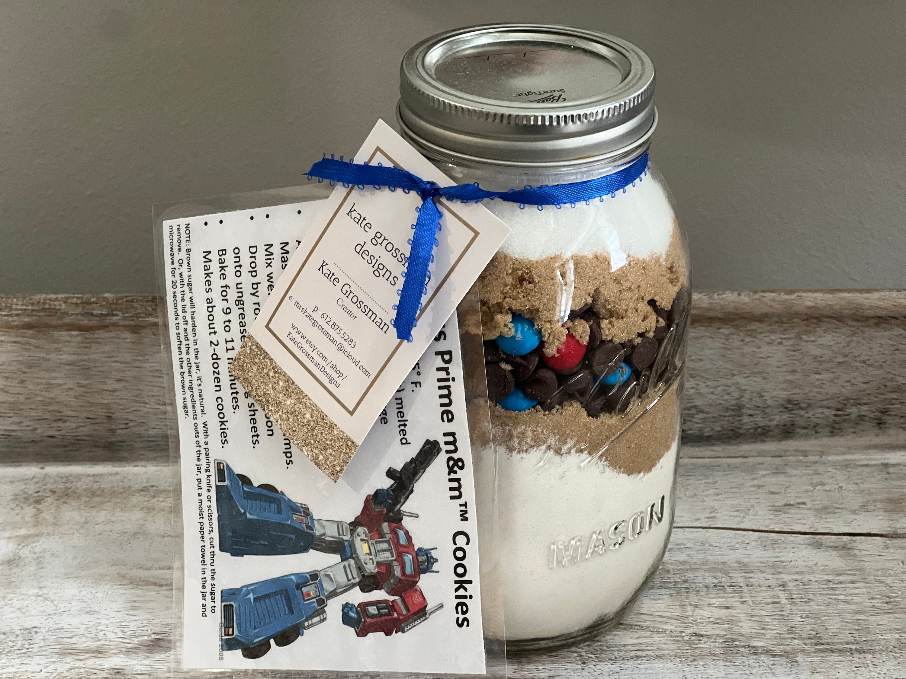 Optimus Prime Mason Jar Cookie Mix - Etsy