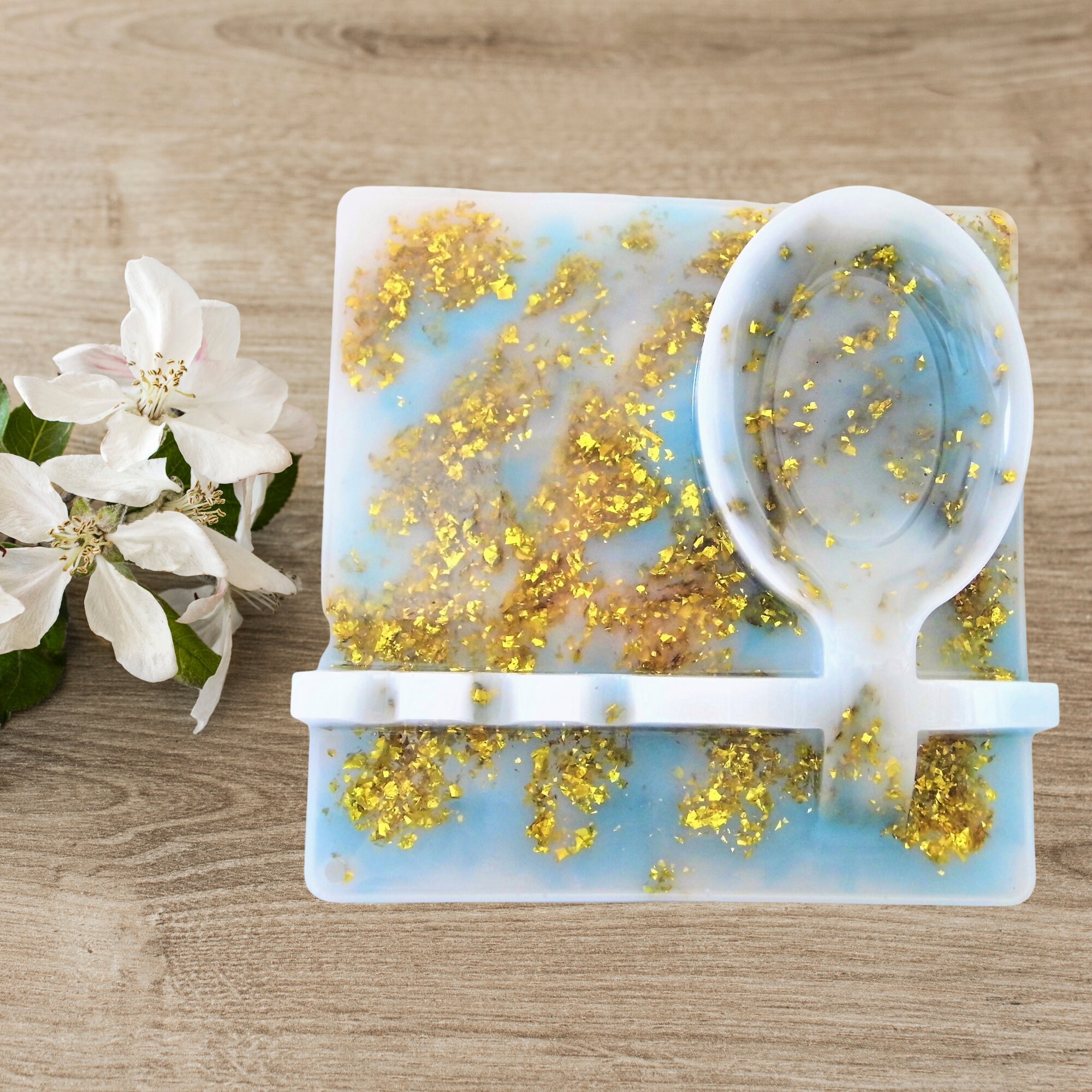 Resin Spoon Rest, Handmade, Unique Designs/colors, Organization - Etsy