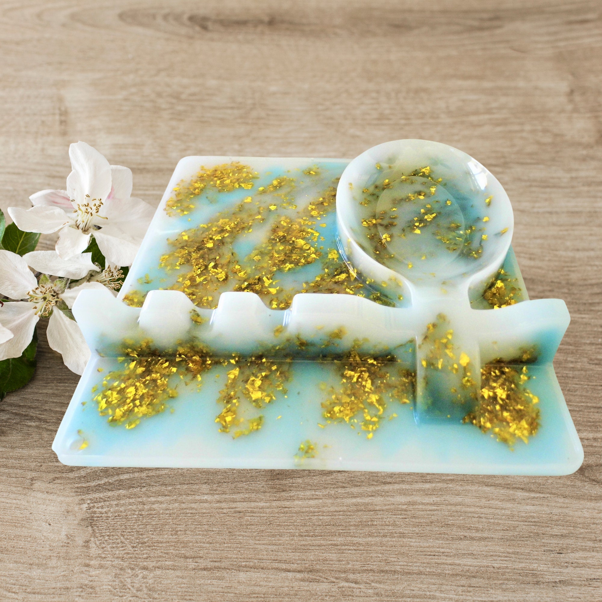 Resin Spoon Rest, Handmade, Unique Designs/colors, Organization - Etsy