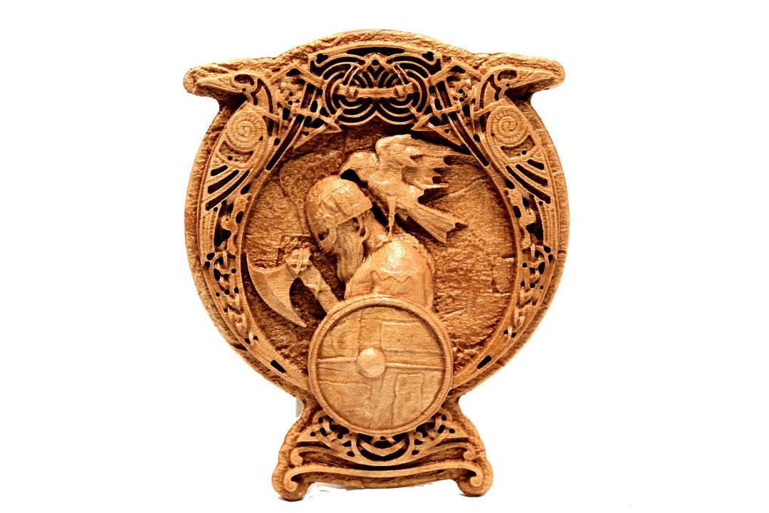 Odin Nordic Mythology, Wooden Picture, Nice Gift - Etsy