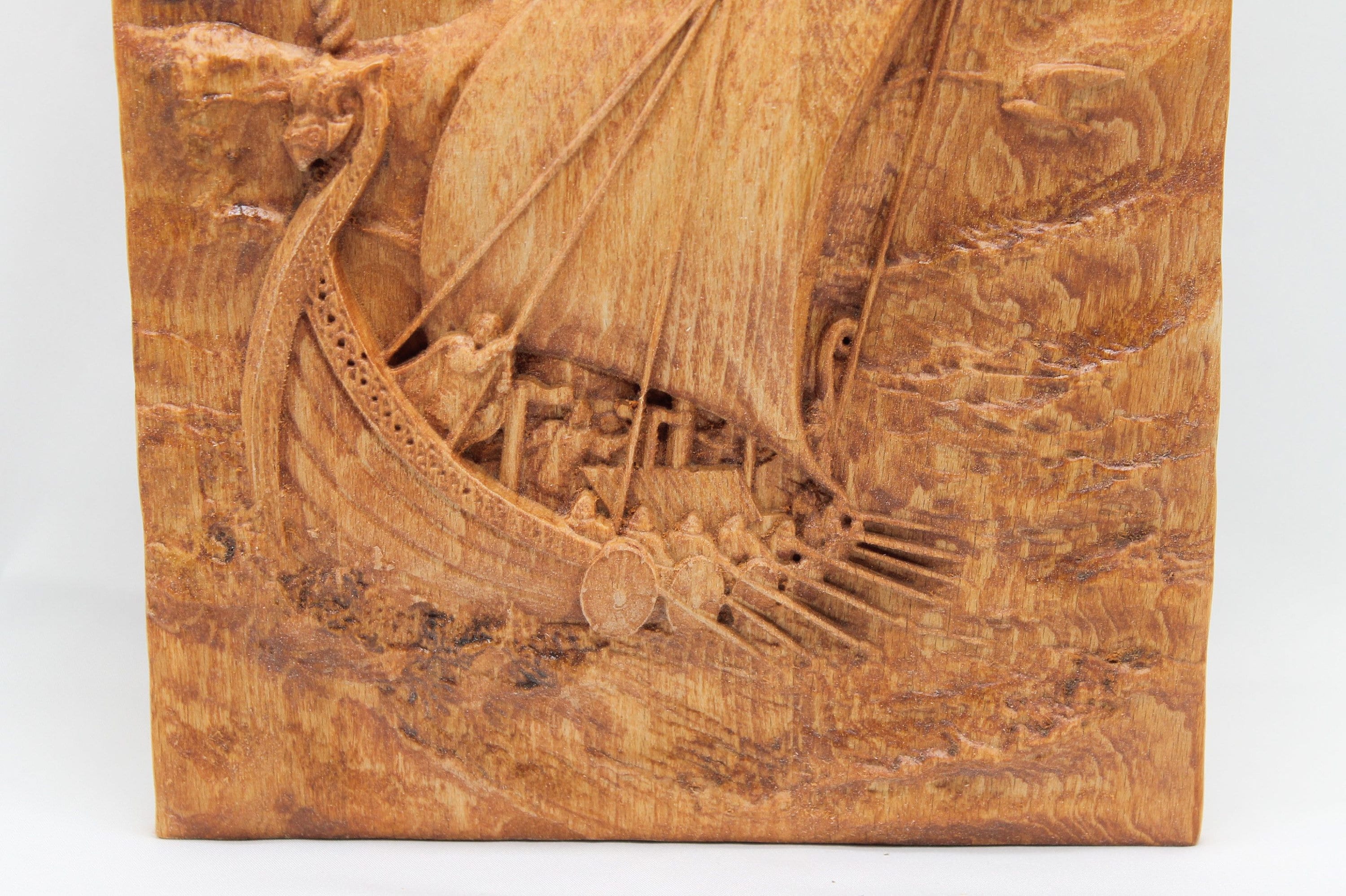 Wood Carved Picture Wall Decoration Plaque. Old Man Face. Perfect Gift ...