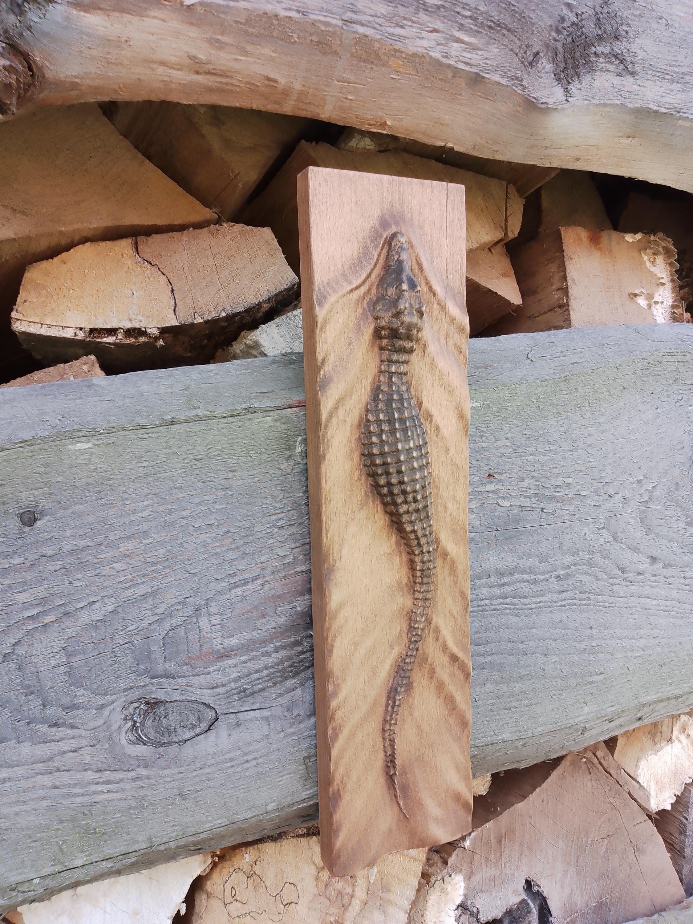 Crocodile Carved From Wood, Wall Painting, Suitable Gift. - Etsy